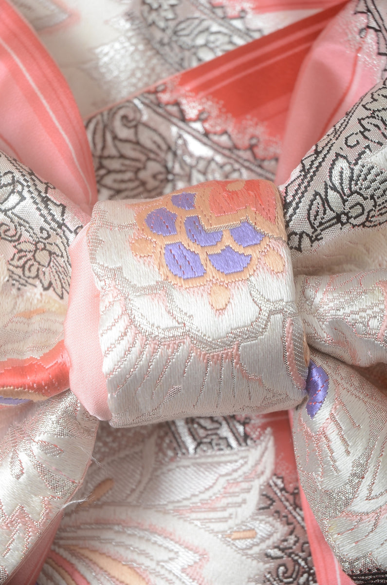 Traditional obi with Pre-tied bow – Kimono yukata market sakura